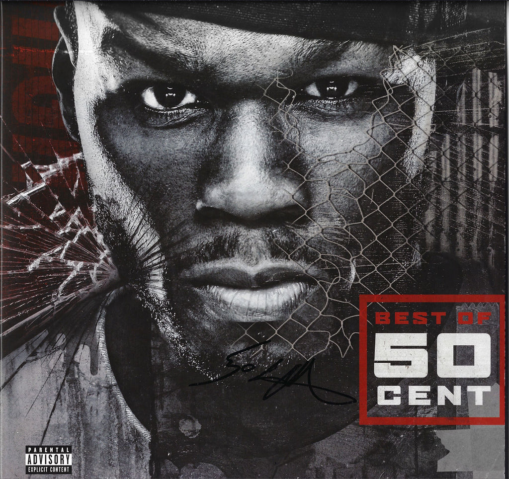 50 CENT SIGNED BEST OF 50 CENT VINYL SINGLE GET RICH OR DIE TRYIN’ (AF
