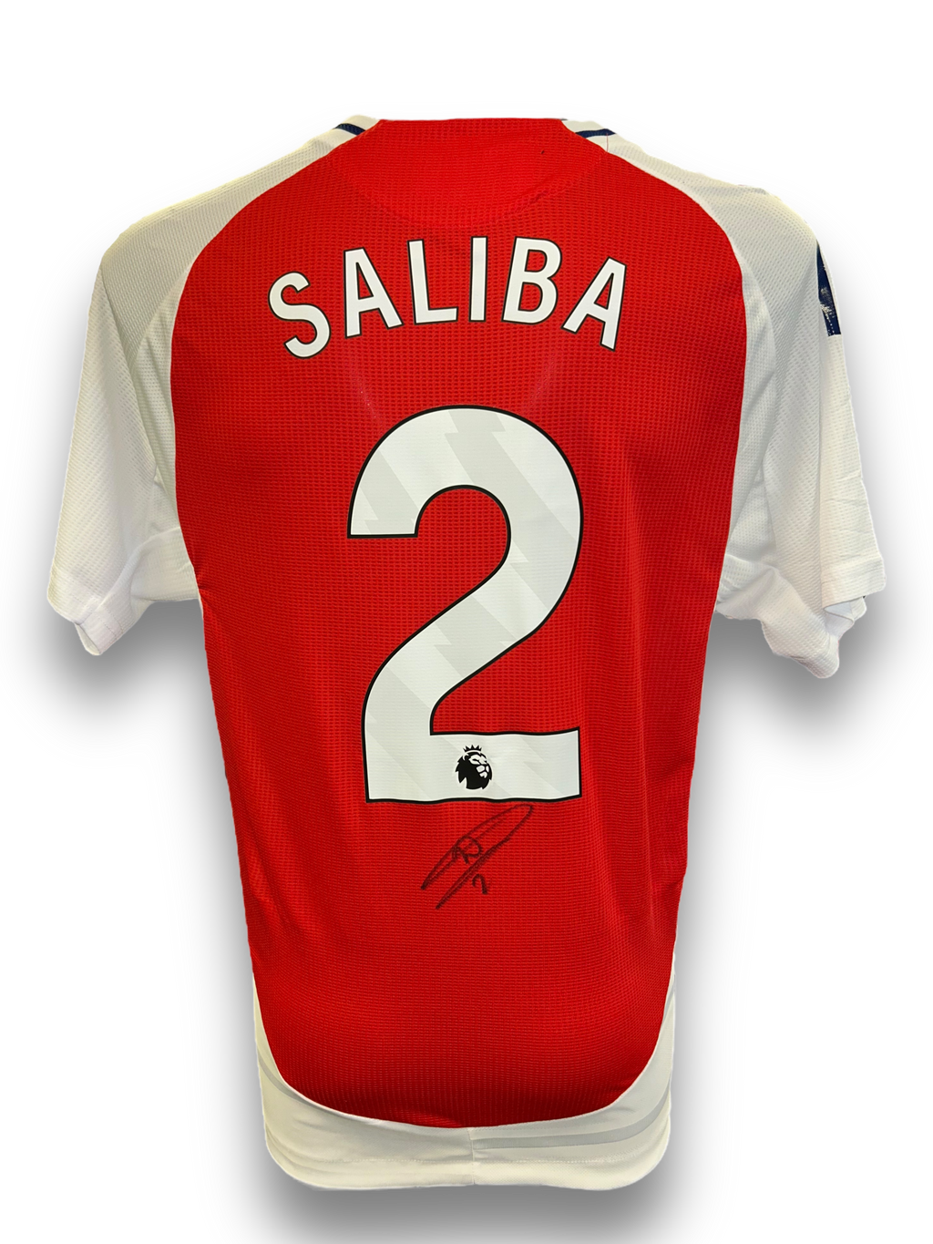 WILLIAM SALIBA SIGNED ARSENAL FC 2024/25 HOME PLAYER SHIRT (AFTAL COA)