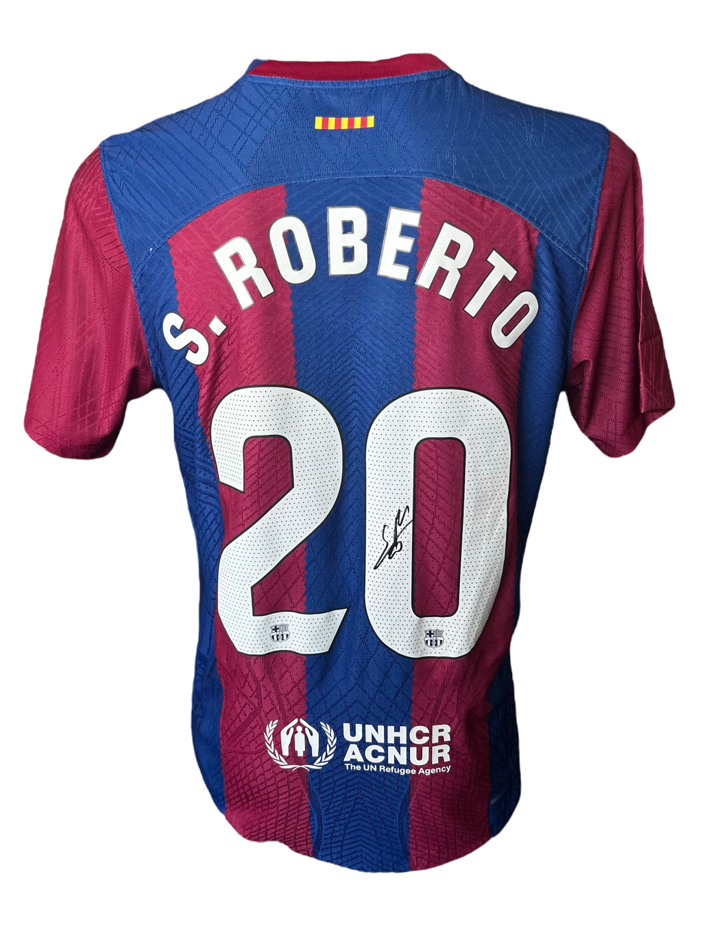 SERGI ROBERTO SIGNED FC BARCELONA 2023/24 HOME SHIRT (AFTAL COA)