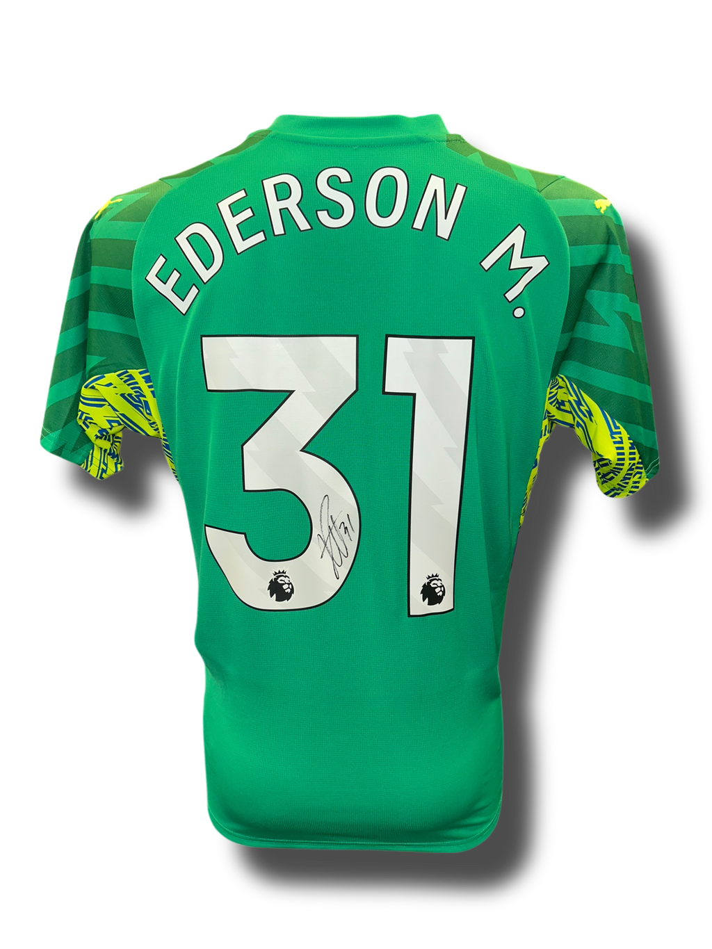 EDERSON MORAES SIGNED 2024/25 MANCHESTER CITY HOME SHIRT (AFTAL COA) 2