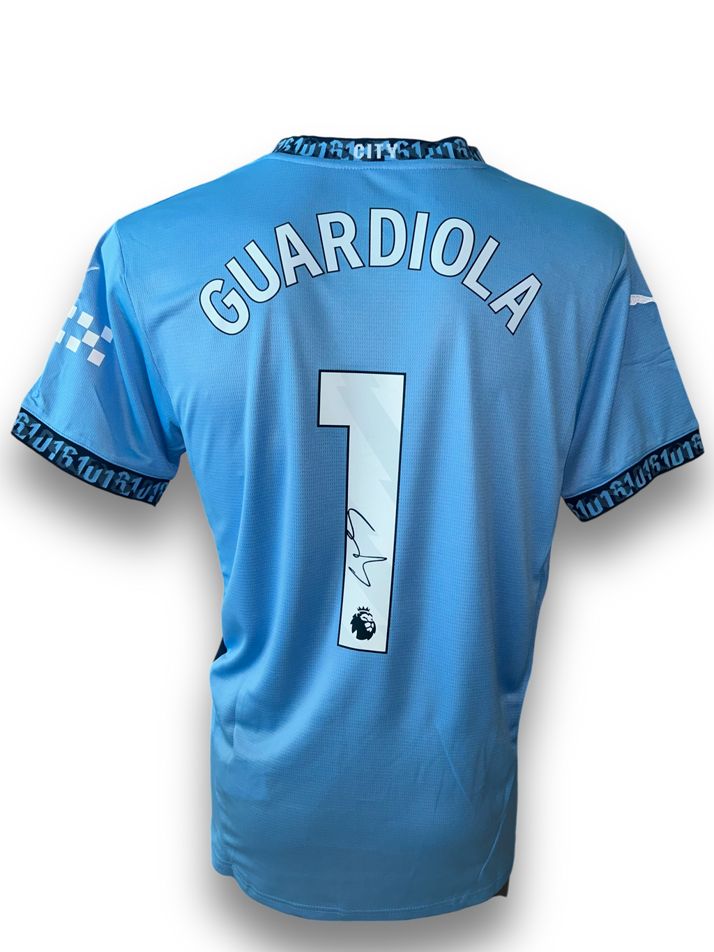 PEP GUARDIOLA SIGNED 2024/25 MANCHESTER CITY HOME SHIRT (AFTAL COA)
