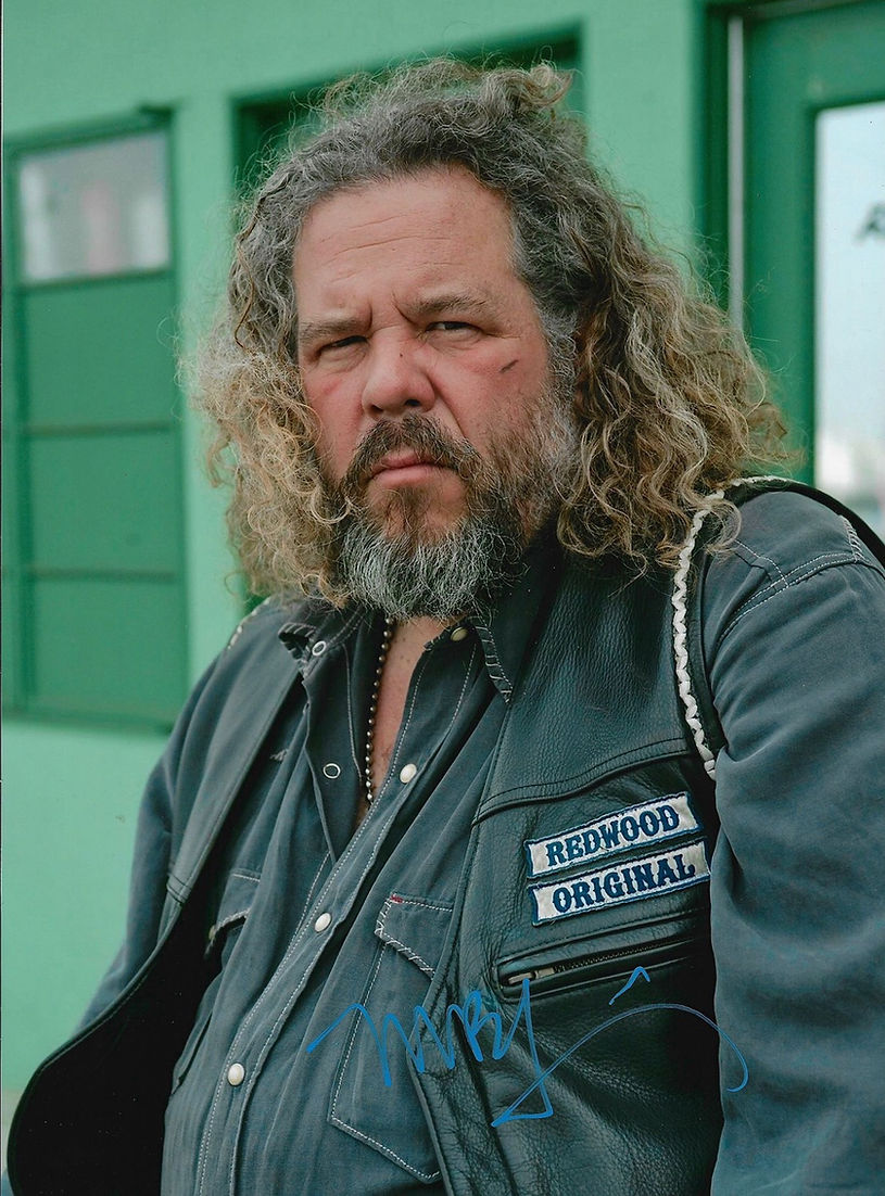 MARK BOONE JUNIOR SIGNED SONS OF ANARCHY BOBBY 16x12 PHOTO 2 (AFTAL CO