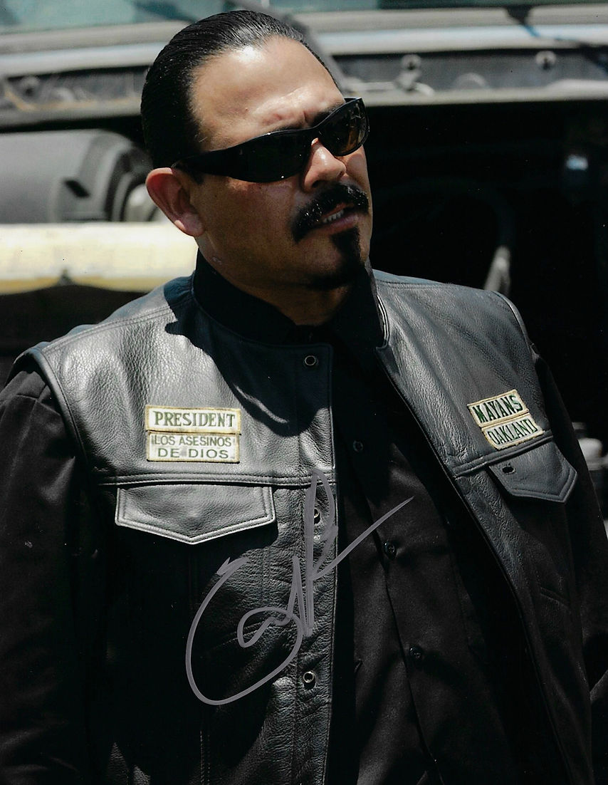 EMILIO RIVERA SIGNED ALVAREZ SONS OF ANARCHY MAYANS 14x11 PHOTO (AFTAL