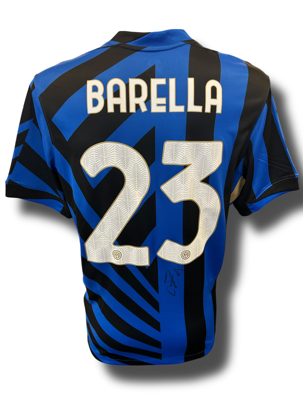 NICOLO BARELLA SIGNED 2024/25 INTER MILAN HOME SHIRT BARELLA 23 (AFTAL