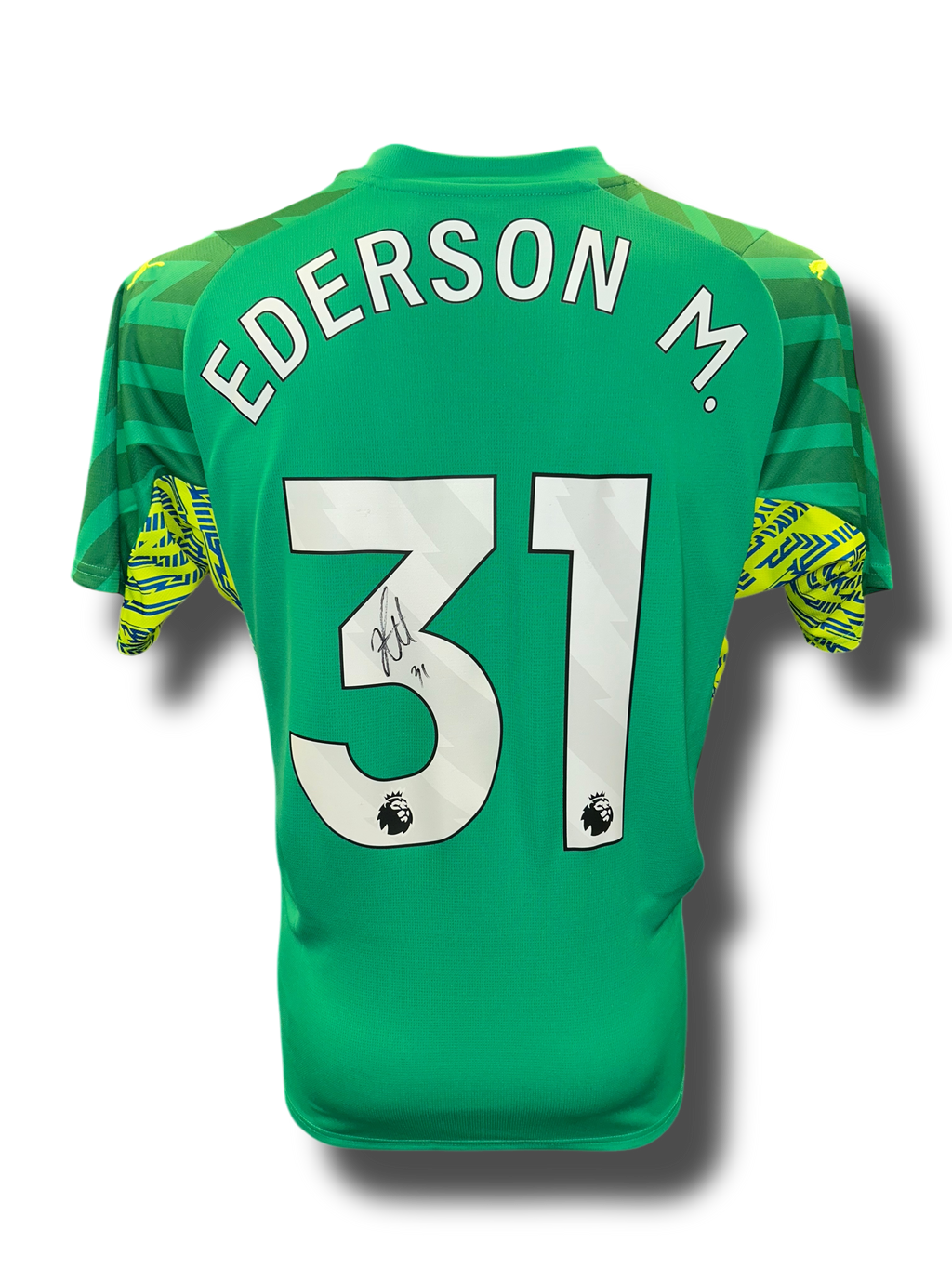 EDERSON MORAES SIGNED 2024/25 MANCHESTER CITY HOME SHIRT (AFTAL COA)