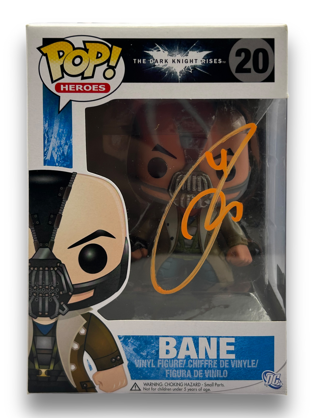 TOM HARDY SIGNED BANE DARK KNIGHT RISES #20 FUNKO POP! (AFTAL AUTHENTI