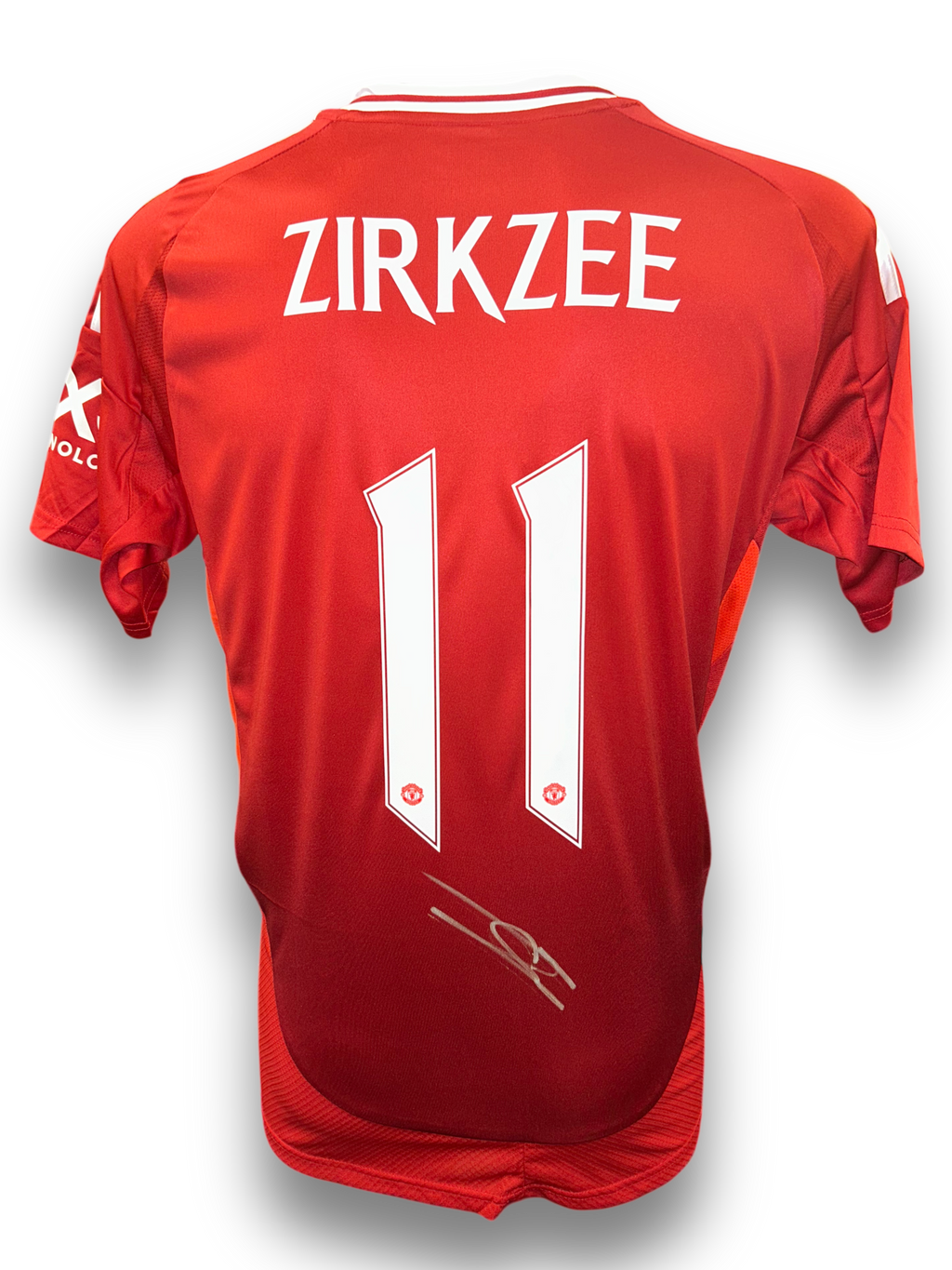 JOSHUA ZIRKZEE SIGNED 2024/25 MANCHESTER UNITED HOME SHIRT ZIRKZEE 11