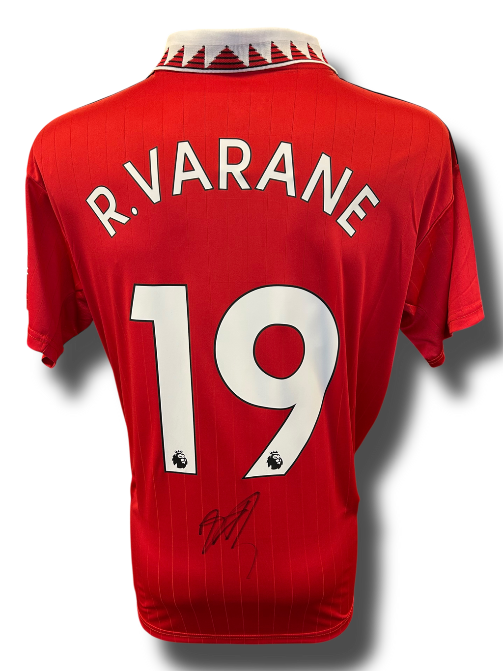 RAPHAEL VARANE SIGNED 2022/23 MANCHESTER UTD HOME SHIRT (AFTAL COA)