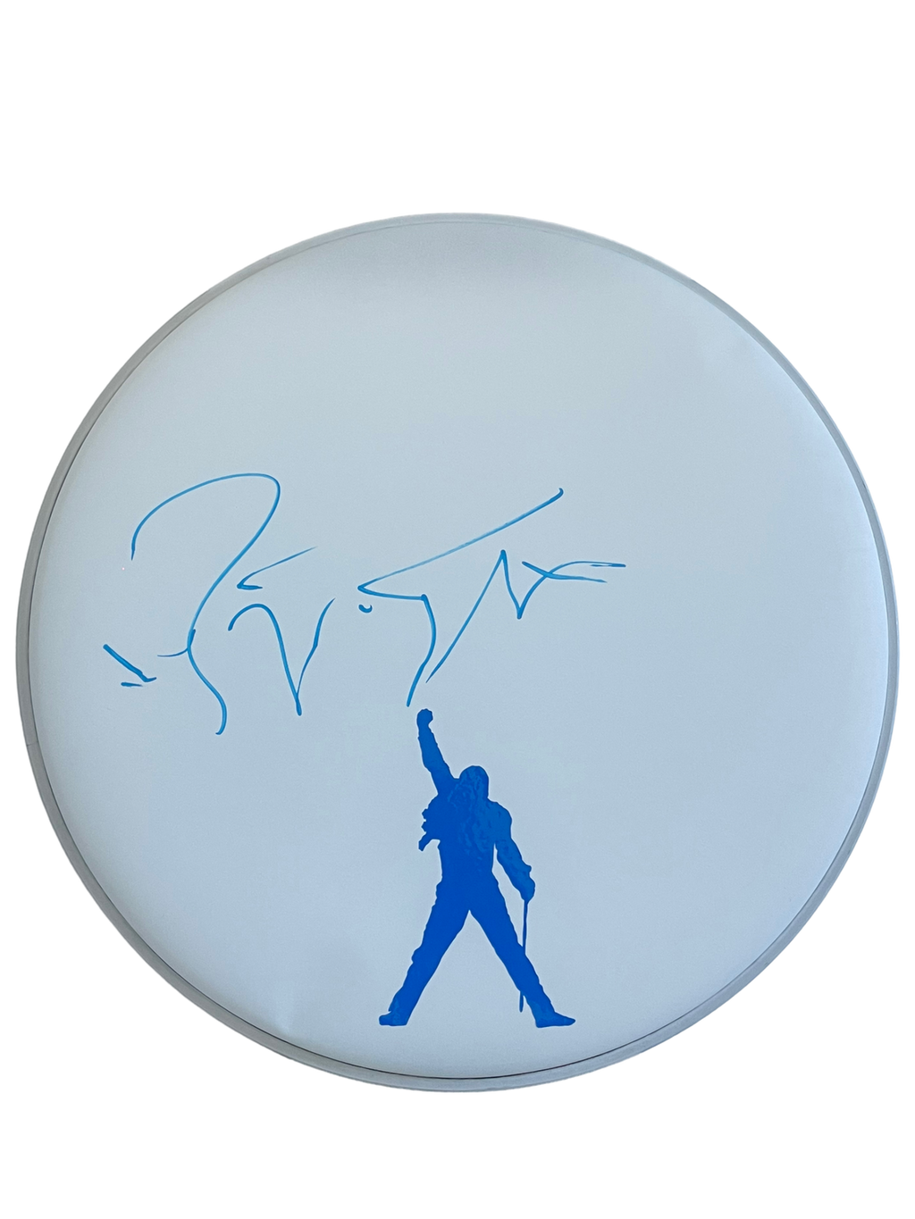 ROGER TAYLOR SIGNED QUEEN 12 INCH DRUM HEAD (AFTAL COA)
