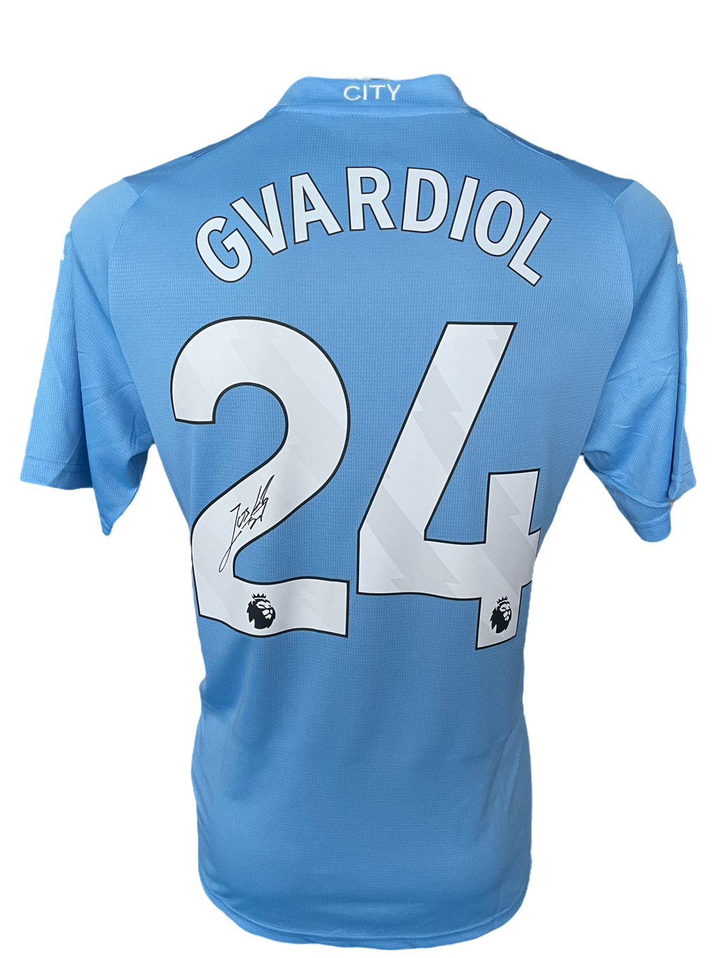 JOSKO GVARDIOL SIGNED 2023/24 MANCHESTER CITY HOME SHIRT (AFTAL COA)